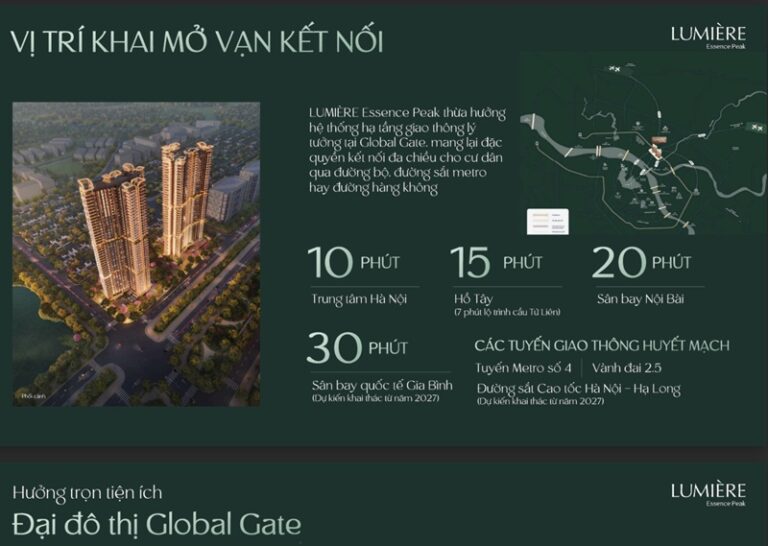 Masterise Lumière Essence Peak Vinhomes Global Gate – Cổ Loa